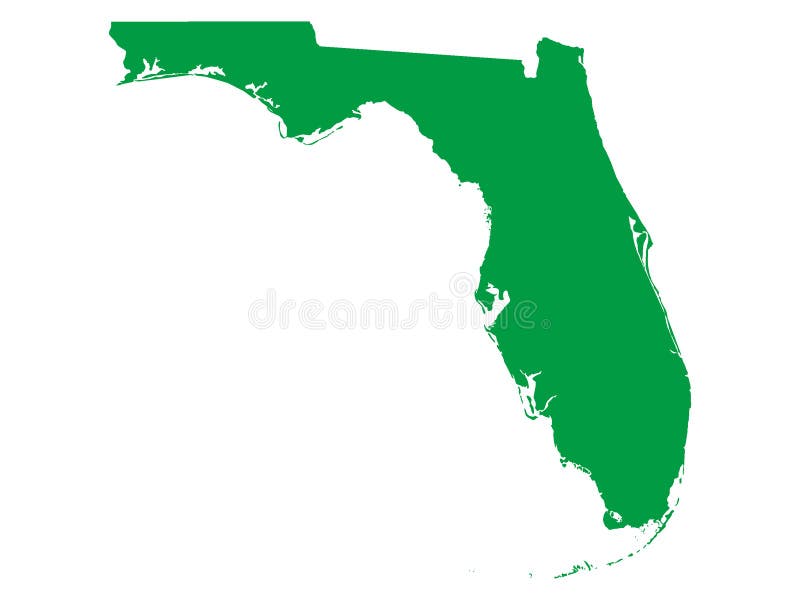 Green Florida Map Stock Illustrations – 658 Green Florida Map Stock ...