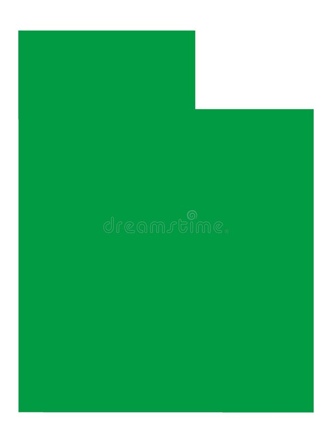 Green Map of US State of Utah Stock Vector - Illustration of alabama ...