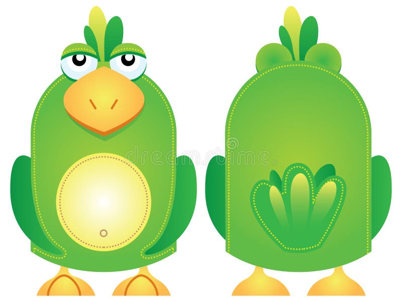 Parrot Hand Puppet Character Vector Illustration Stock Vector ...