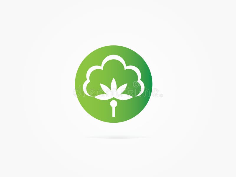 Vector Illustration Green Tree Circle Icon Stock Illustration ...