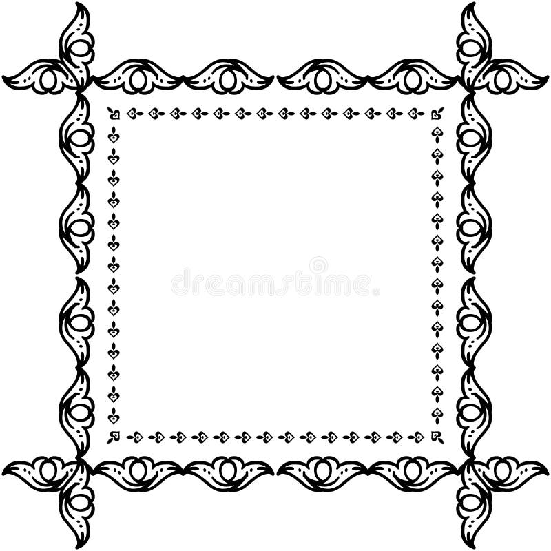 Vector Illustration Greeting Card with Drawing Cute Flower Frame Stock ...