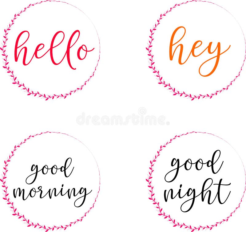Vector Illustration Greetings with Floral Frames Stock Vector ...