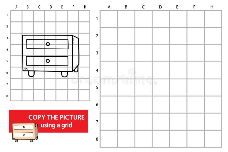 Changing Table Grid Copy Picture Stock Vector - Illustration of cartoon ...
