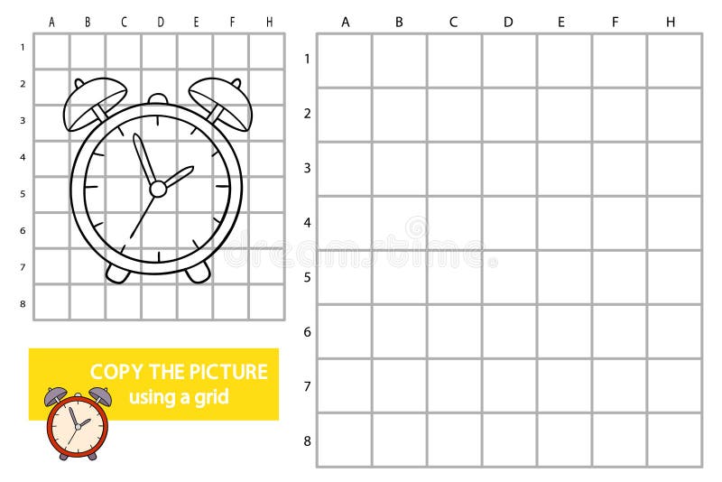 Educational Puzzle Game with Doodle Clock Stock Vector - Illustration ...