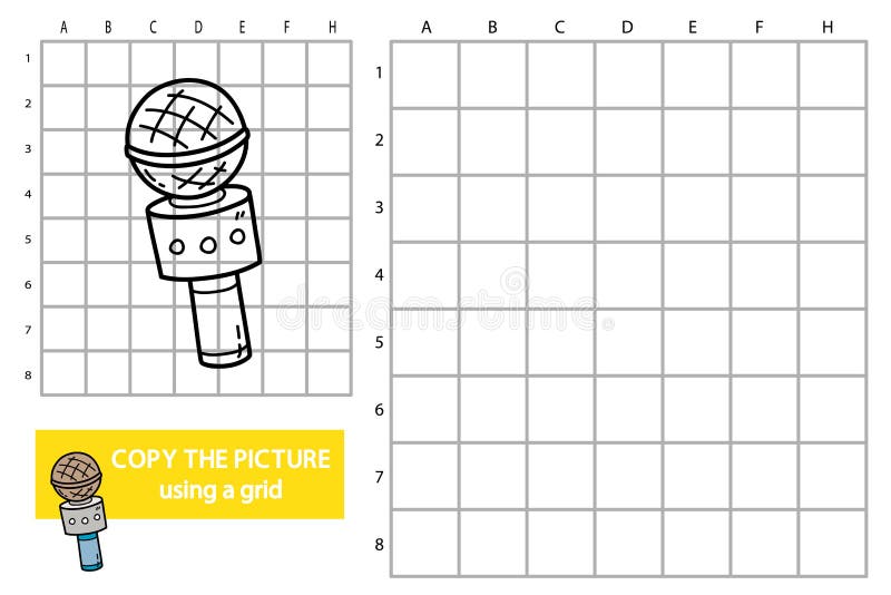 Microphone Grid Copy Picture Stock Vector - Illustration of book ...