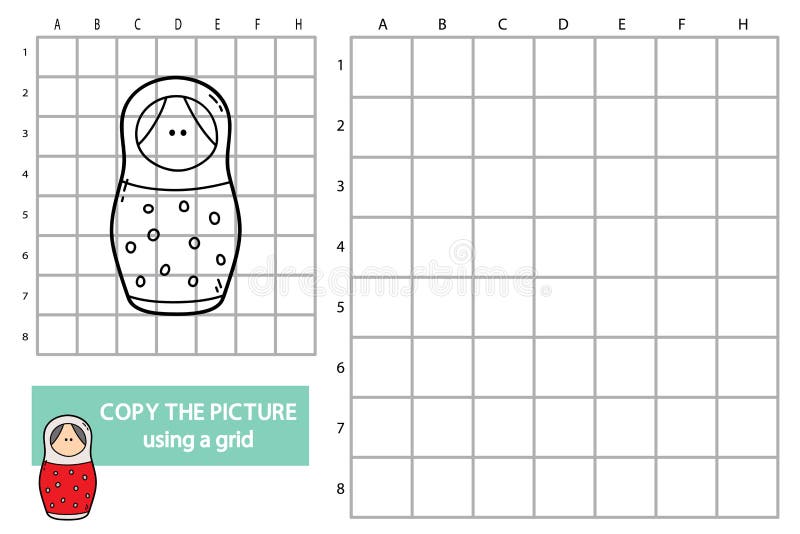 Nesting Doll Grid Copy Picture Stock Vector - Illustration of activity ...