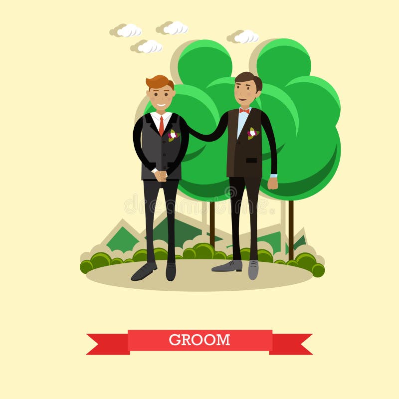 Groomsman Illustration Stock Illustrations – 116 Groomsman Illustration ...