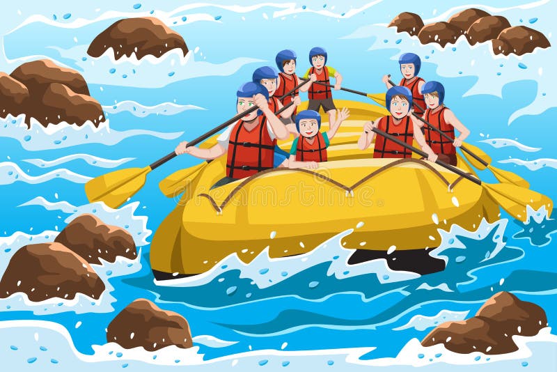 People rafting stock vector. Illustration of people, lifestyle - 30053103