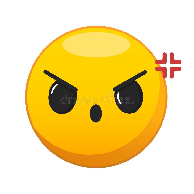 Vector Illustration of Grumpy Face. Emoji for a Chat. Stock Vector ...