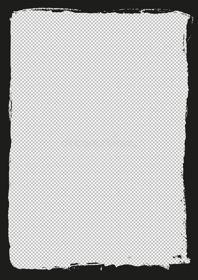 Vector Illustration of a Grunge Frame on Transparent Background Stock ...