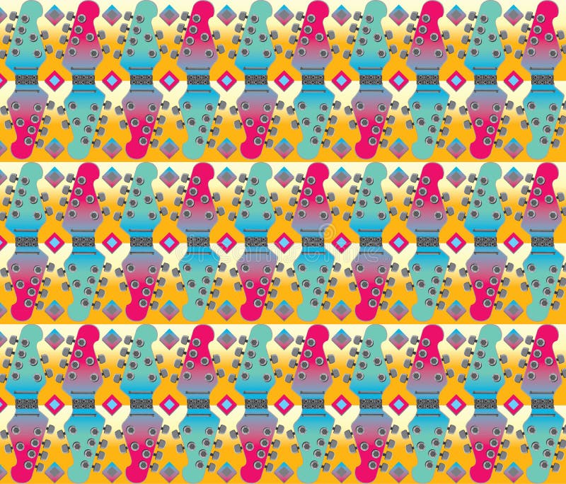 Vector Illustration Guitar and Amplifier for Pattern Stock Vector ...