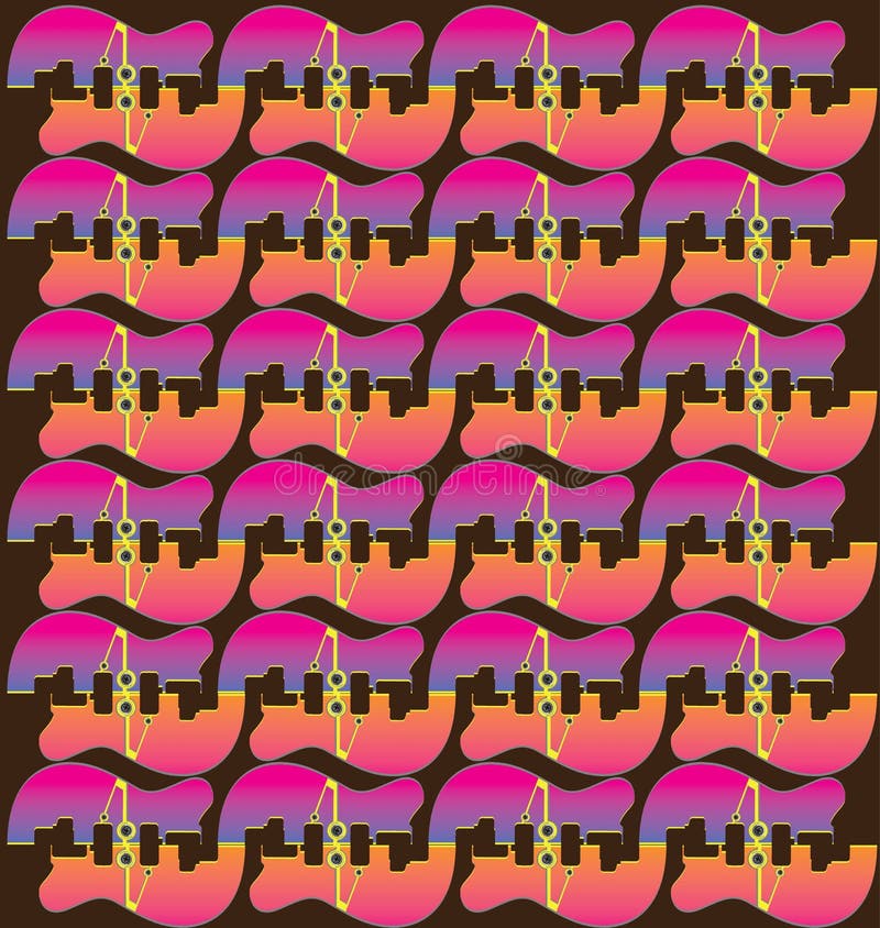 Vector Illustration Guitar and Amplifier for Pattern Stock Vector ...