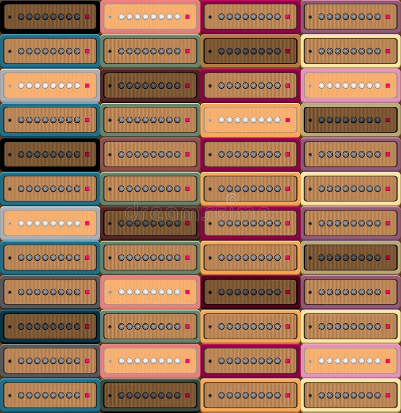 Vector Illustration Guitar and Amplifier for Pattern Stock Vector ...