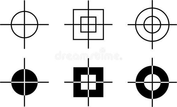 Cross Target Pointer Gun Sight Stock Vector - Illustration of fixed ...