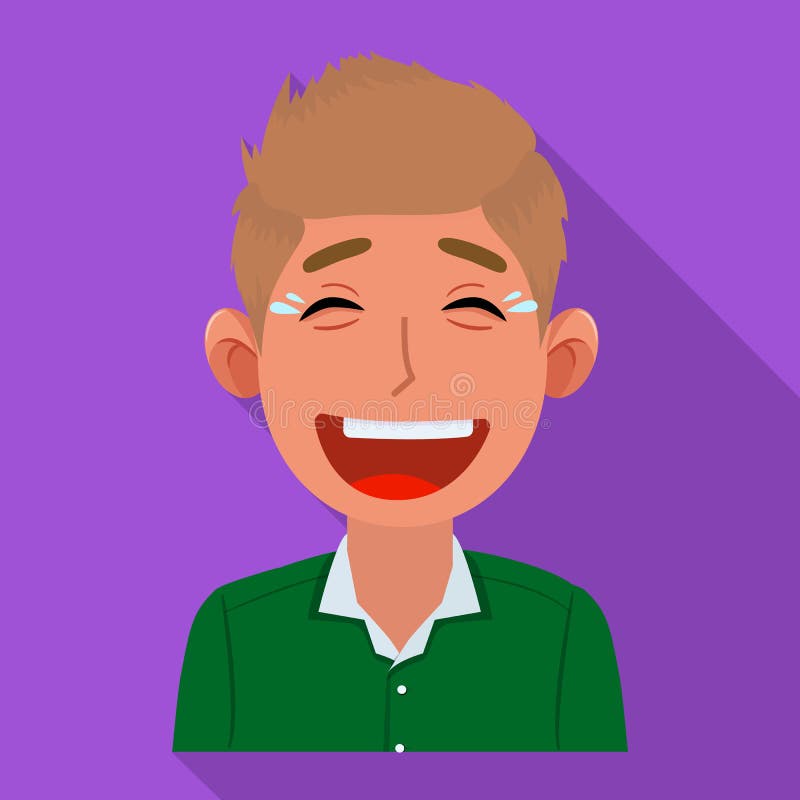 Vector Design of Guy and Laugh Sign. Set of Guy and Emotion Vector Icon ...