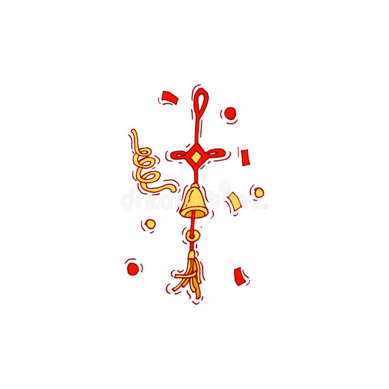 Vector Illustration of Hand Draw Asian Decorations. Traditional Decor ...