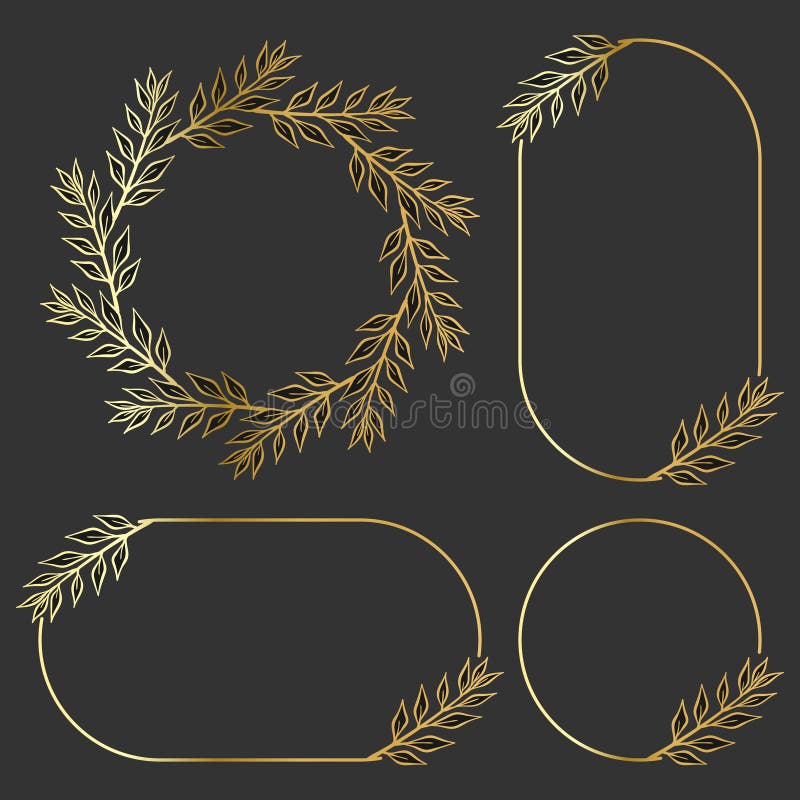 Vector Illustration of Hand Drawn Botanical Frame Border Background ...