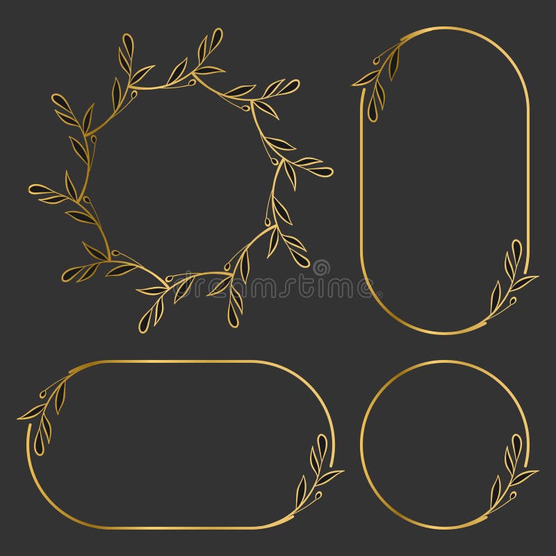 Vector Illustration of Hand Drawn Botanical Frame Border Background ...