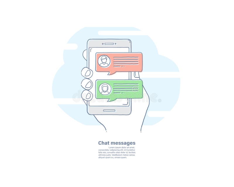 Smartphone Notification Hand Drawn Stock Illustrations – 206 Smartphone ...