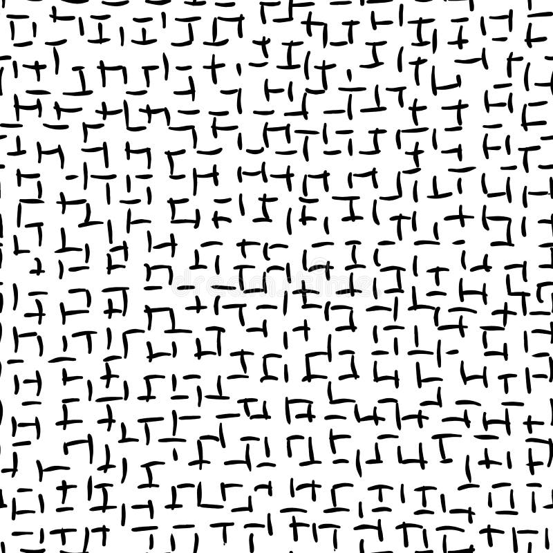 Vector Illustration of Hand Drawn Seamless Pattern with Dotted Lines ...