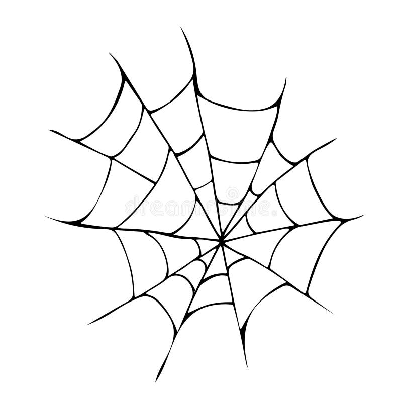 Vector Illustration of a Hand Drawn Web. Stock Vector - Illustration of ...