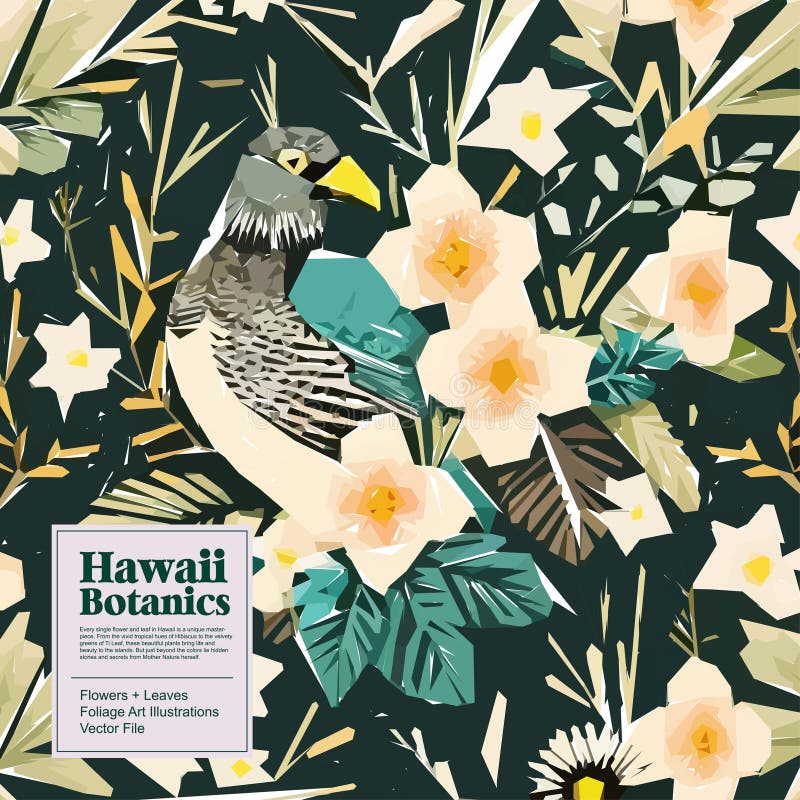 Vector Illustration with Hand Drawn Wild Flowers and Birds. Floral ...