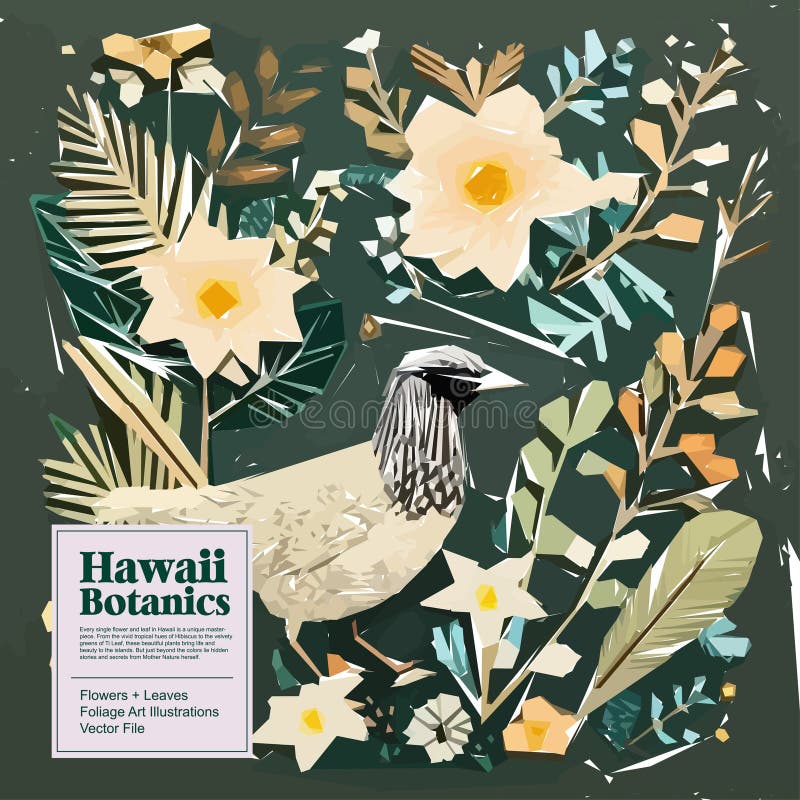 Vector Illustration with Hand Drawn Wild Flowers and Birds. Floral ...