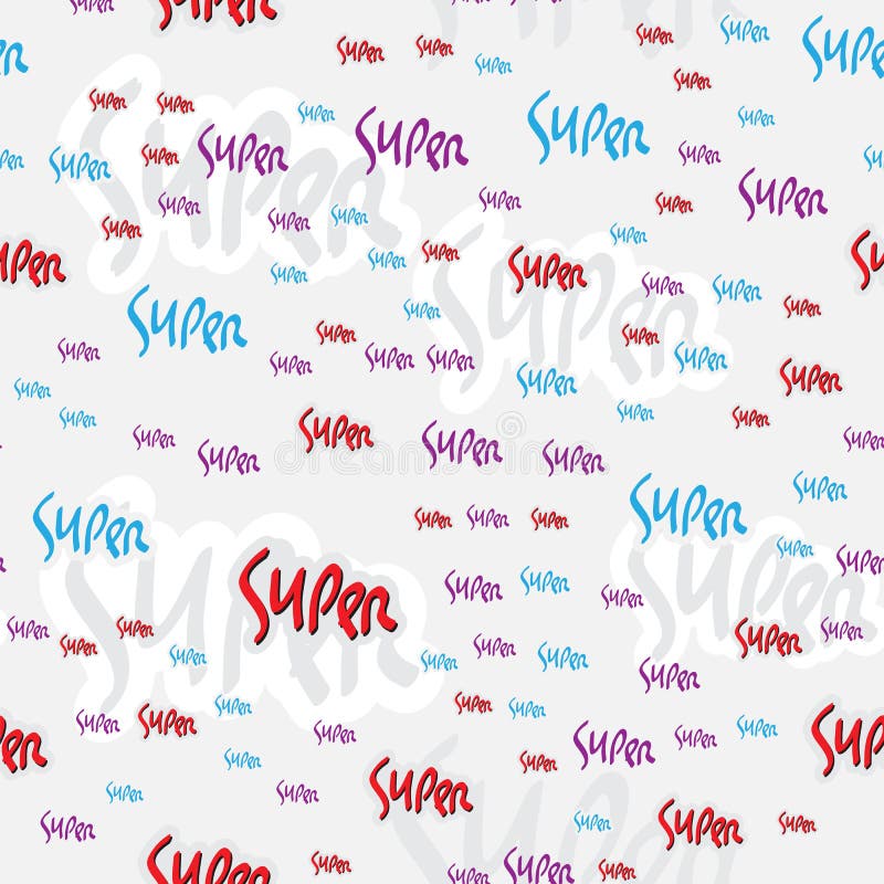 Word SUPER in Comic Popart Style Abstract Halftone Style Background ...