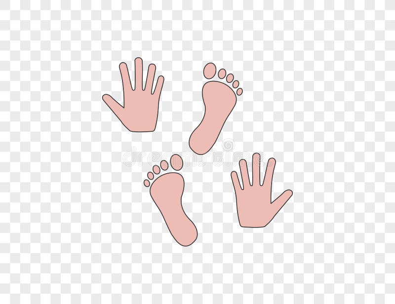 Human Hand Foot Icon, Print. Vector Illustration Stock Vector ...