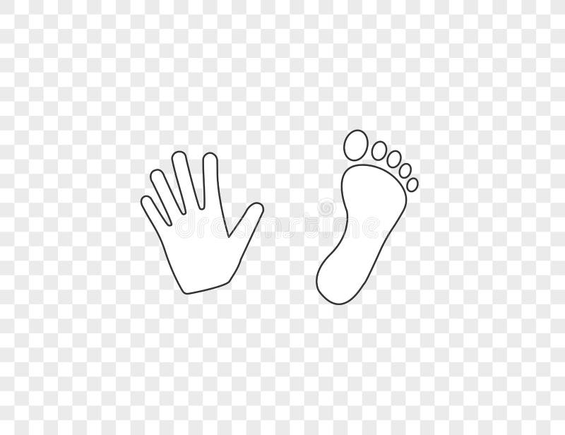 Human Hand Foot Icon, Print. Vector Illustration Stock Vector ...