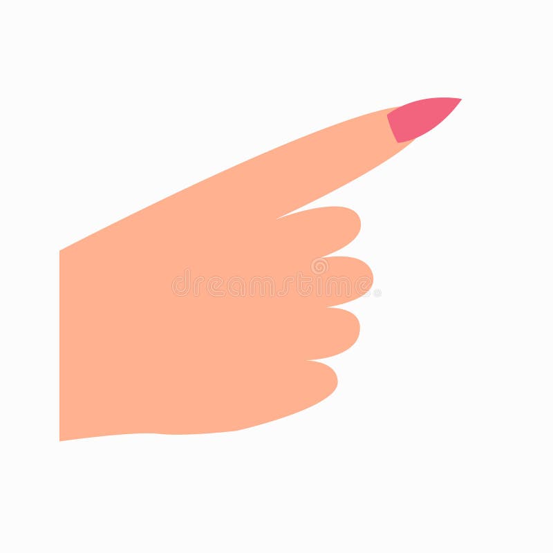 Vector Illustration. Hand Gesture Showing Number One. Simple Doodle ...