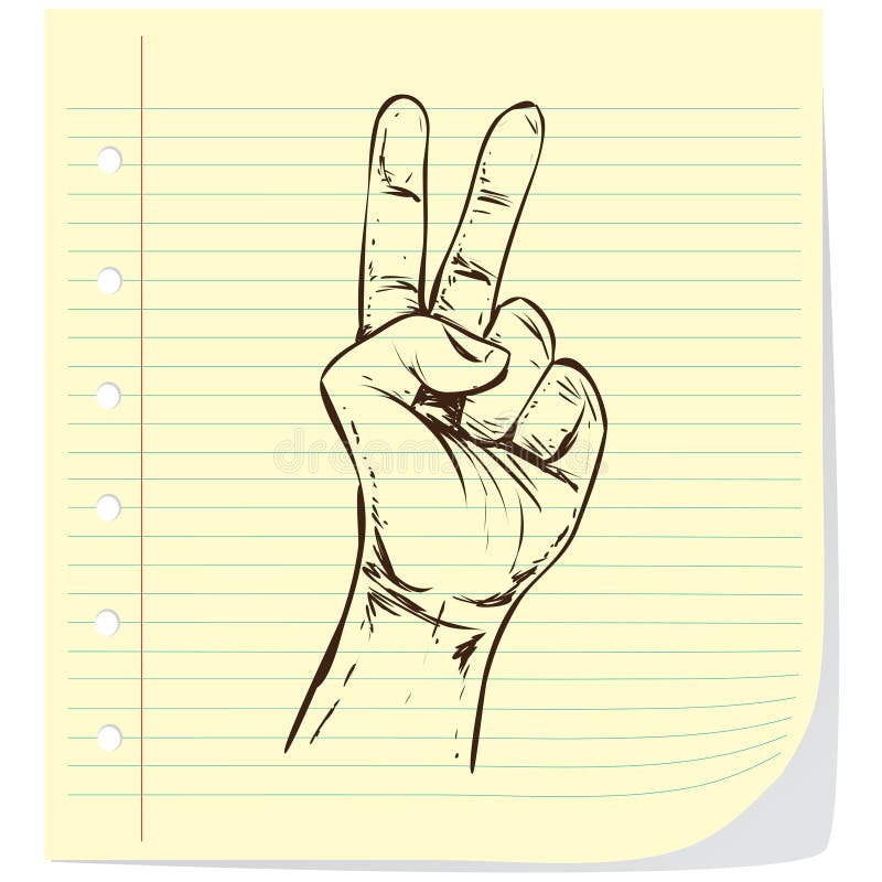 Hand Gesture Doodle Vector Illustration Stock Vector - Illustration of ...