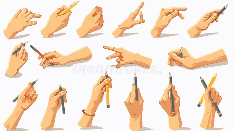 Diverse Hand Gestures Vector Set for Communication and Expression Stock ...