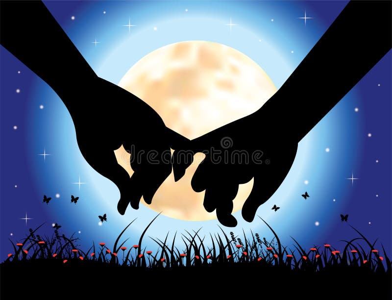 Vector Illustration,hand in Hand of Love Stock Vector - Illustration of ...