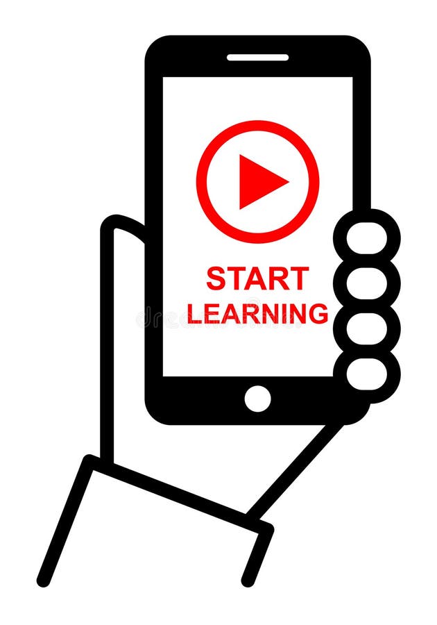 Start learning button stock vector. Illustration of conferencing ...