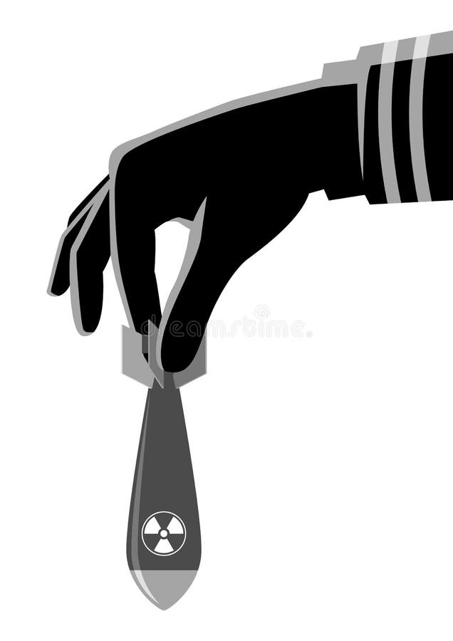Hand Ready To Drops an Atomic or Nuclear Bomb Stock Vector ...