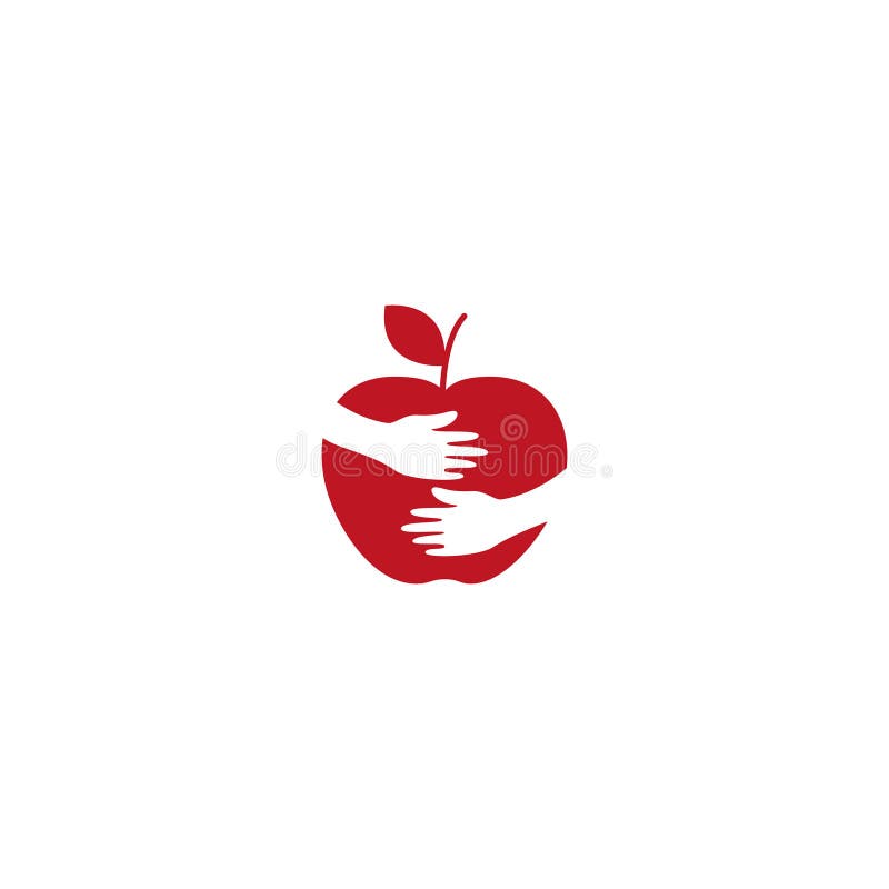 Vector Illustration of a Hand and a Red Apple for an Icon, Symbol or ...