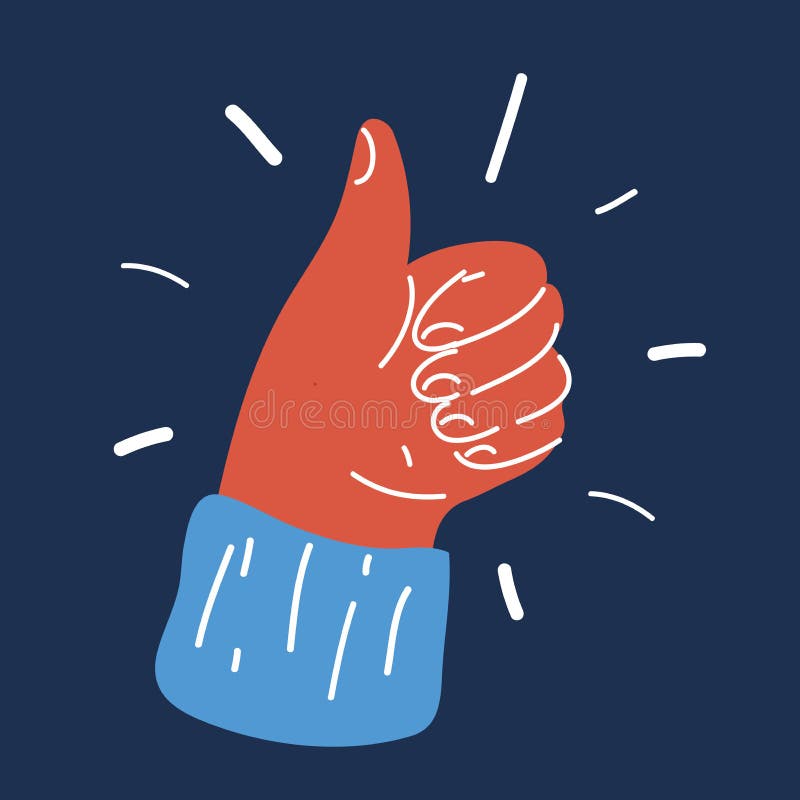 Thumb Up Vector Icon, Success Symbol Vector Stock Vector - Illustration ...
