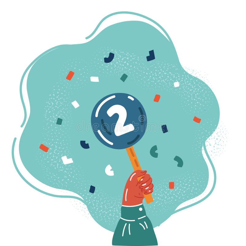 Vector Illustration of Hand with Two Point Stock Vector - Illustration ...