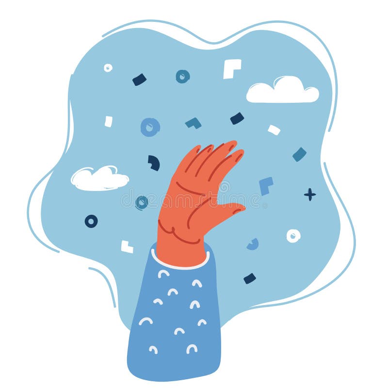 Vector Illustration of Hand Up Stock Vector - Illustration of success ...
