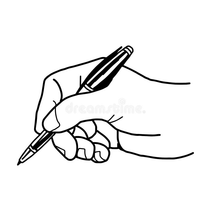 Hand Writing Ballpoint Pen Stock Illustrations – 844 Hand Writing ...