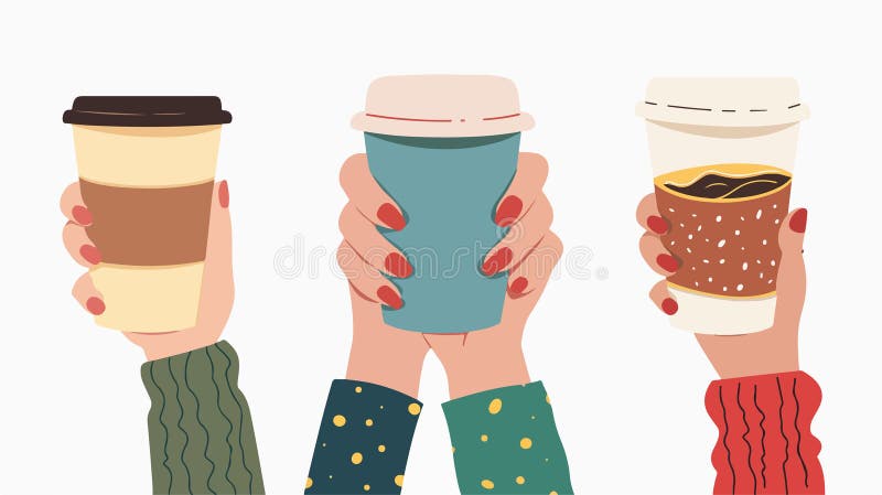 Professional Vector Illustration of Hands Holding Coffee Cup Stock ...