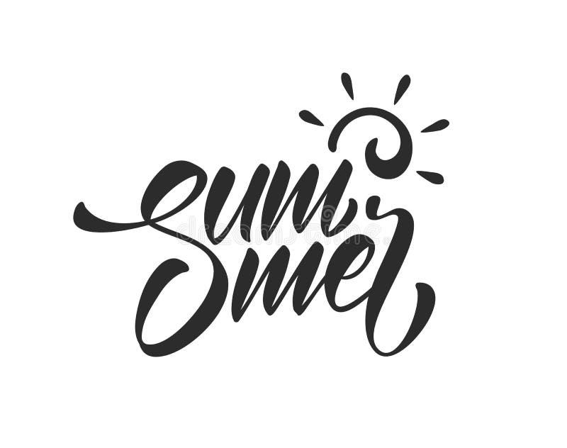 Vector Illustration: Handwritten Calligraphic Type Lettering Of Summer ...