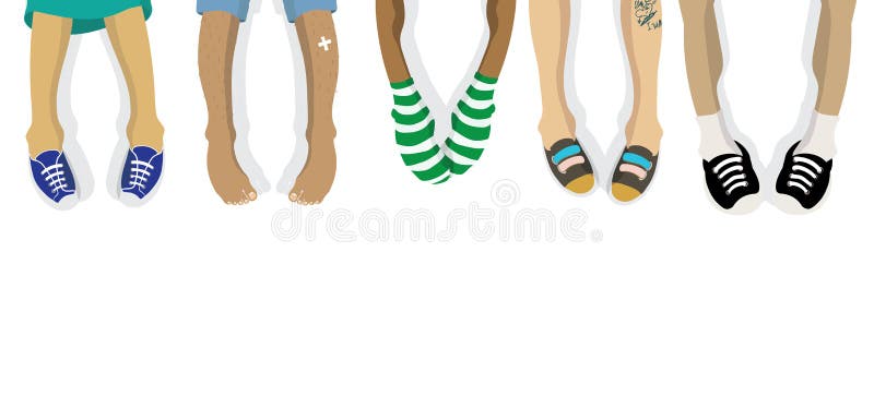 Feet of the people stock illustration. Illustration of friendship ...