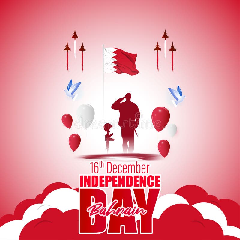 Happy Bahrain Independence Day Stock Vector - Illustration of happy ...