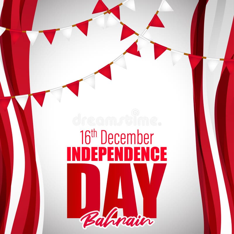 Vector Illustration of Happy Bahrain Independence Day Stock Vector ...
