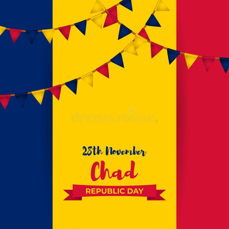 Vector Illustration of Happy Chad Republic Day Stock Illustration ...