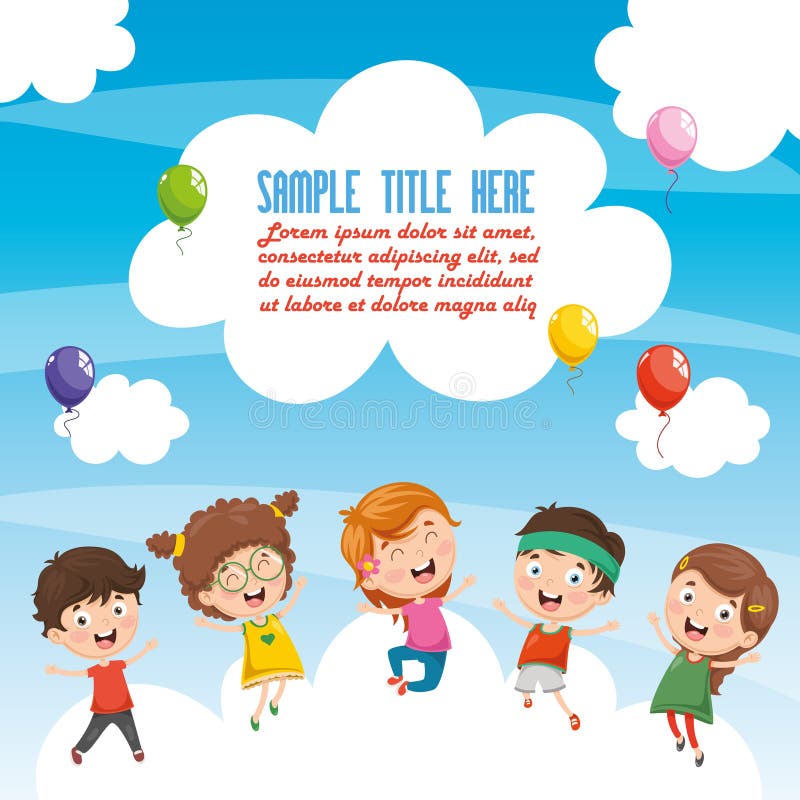 Vector Illustration of Happy Children Stock Vector - Illustration of ...