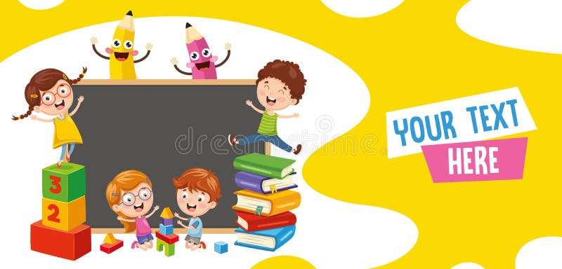 Vector Illustration of Happy Children Stock Vector - Illustration of ...