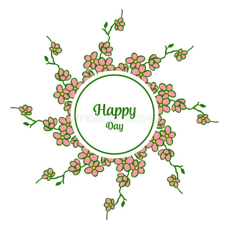 Vector Illustration Happy Day for Various Crowd of Bouqet Frames Stock ...